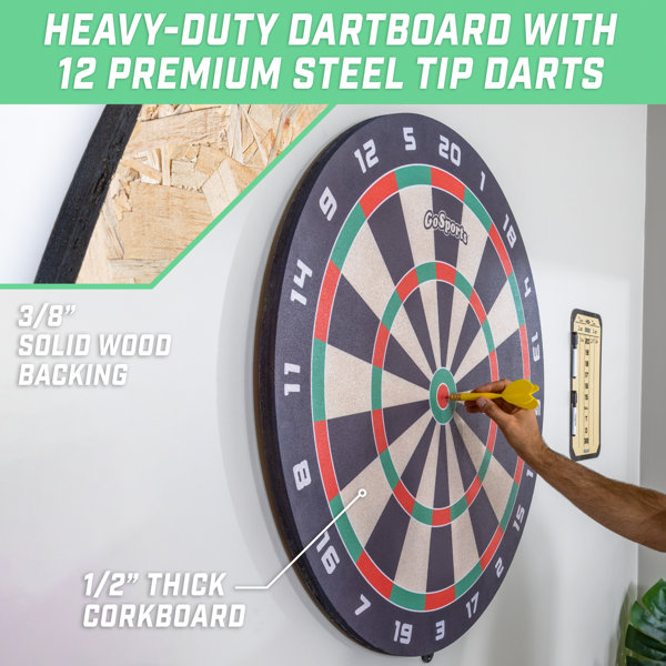 GoSports 3 ft Giant Dartboard - Includes 12 Giant Darts and Scoreboard ...