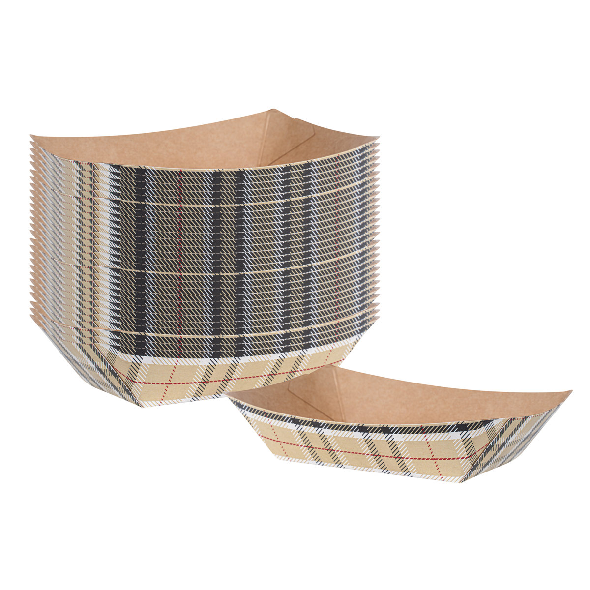 Restaurantware-Bio Tek 4 Ounce Paper Boats, Disposable #25 Food Trays ...