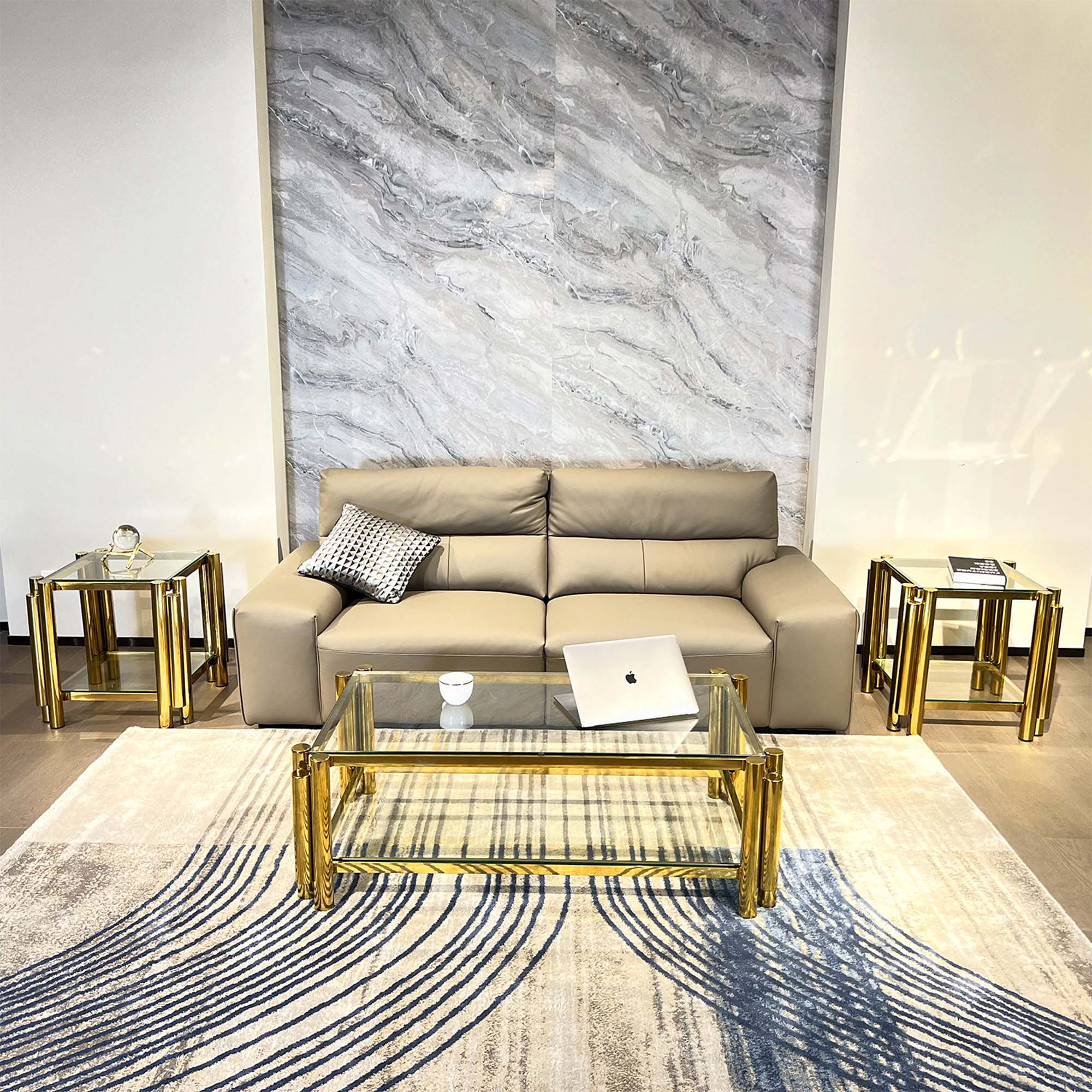 GRILLO HOME Stainless Steel Coffee Table Set (Set Of 3) | Wayfair