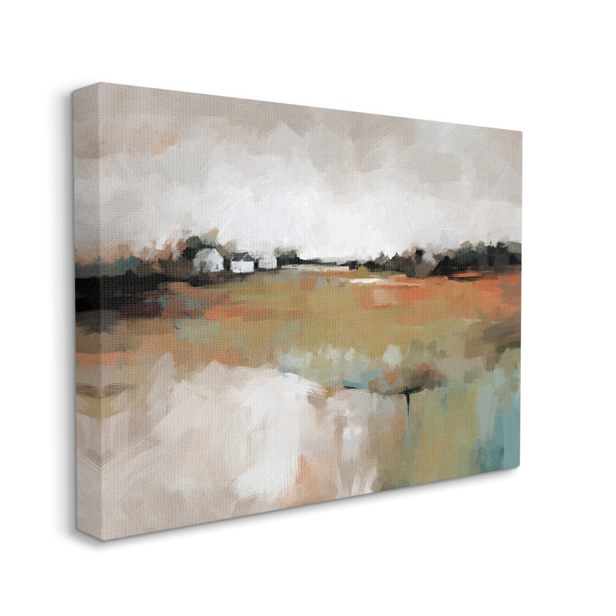 Wrought Studio Abstract Country Barns Landscape Canvas Wall Art by ...