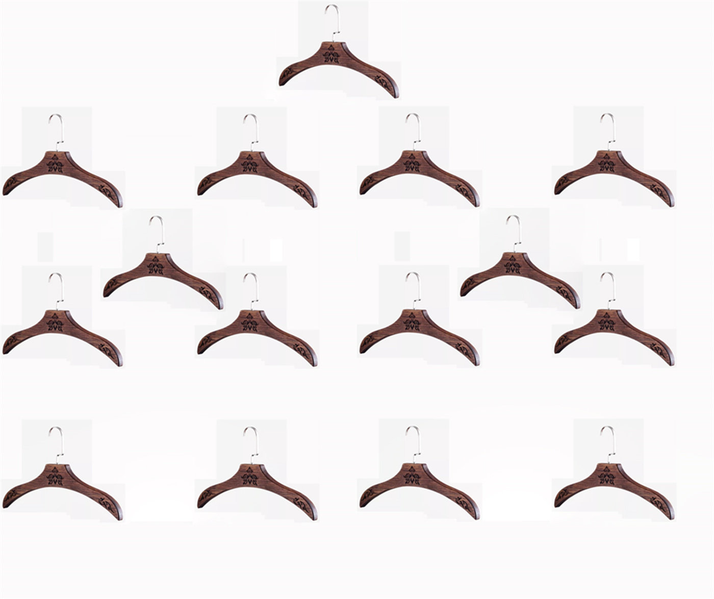 Rebrilliant Luxury Teak Wood Clothes Hanger with Vintage Carving ...