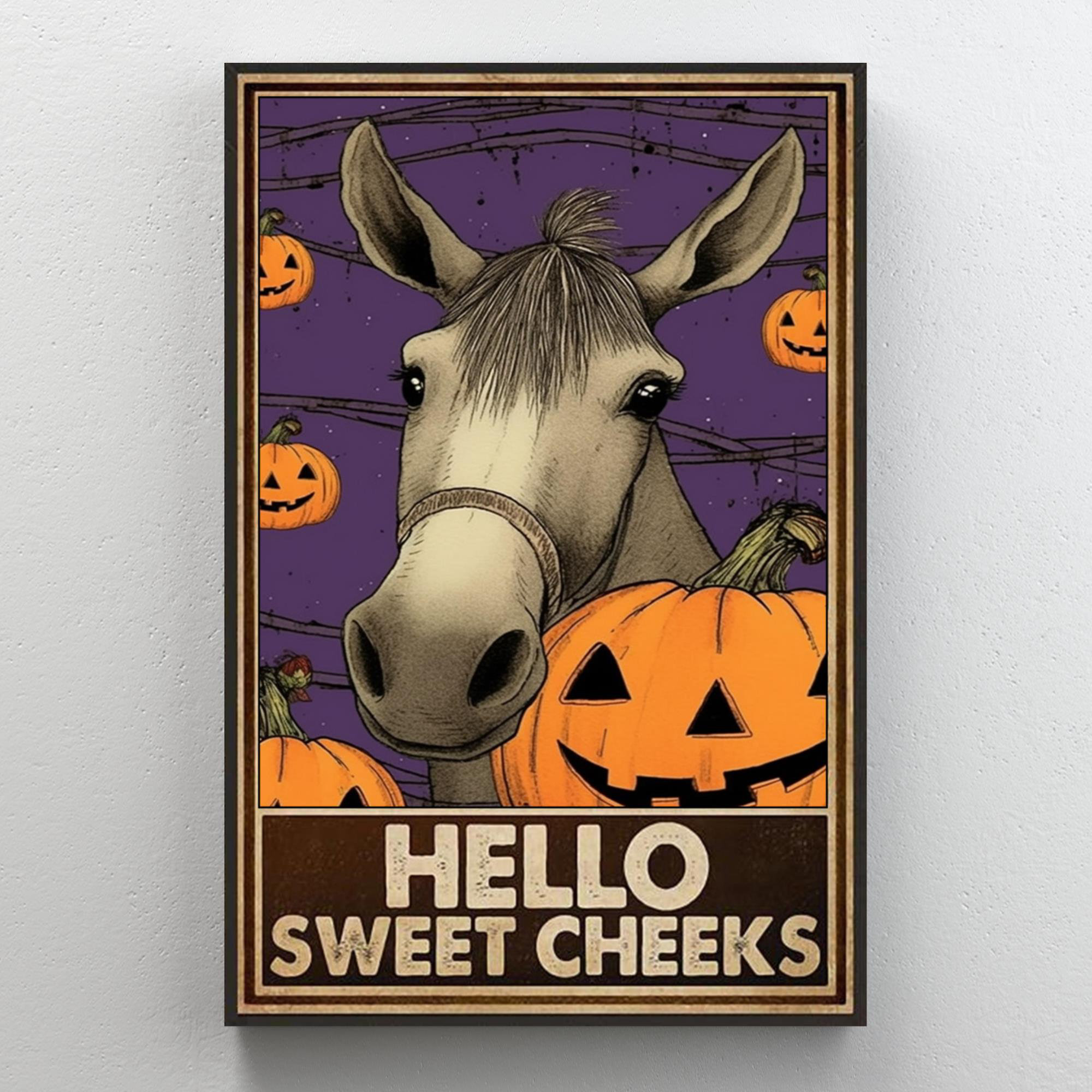 Trinx Donkey Hello Sweet Cheeks 1 - 1 Piece Rectangle Graphic Art Print ...