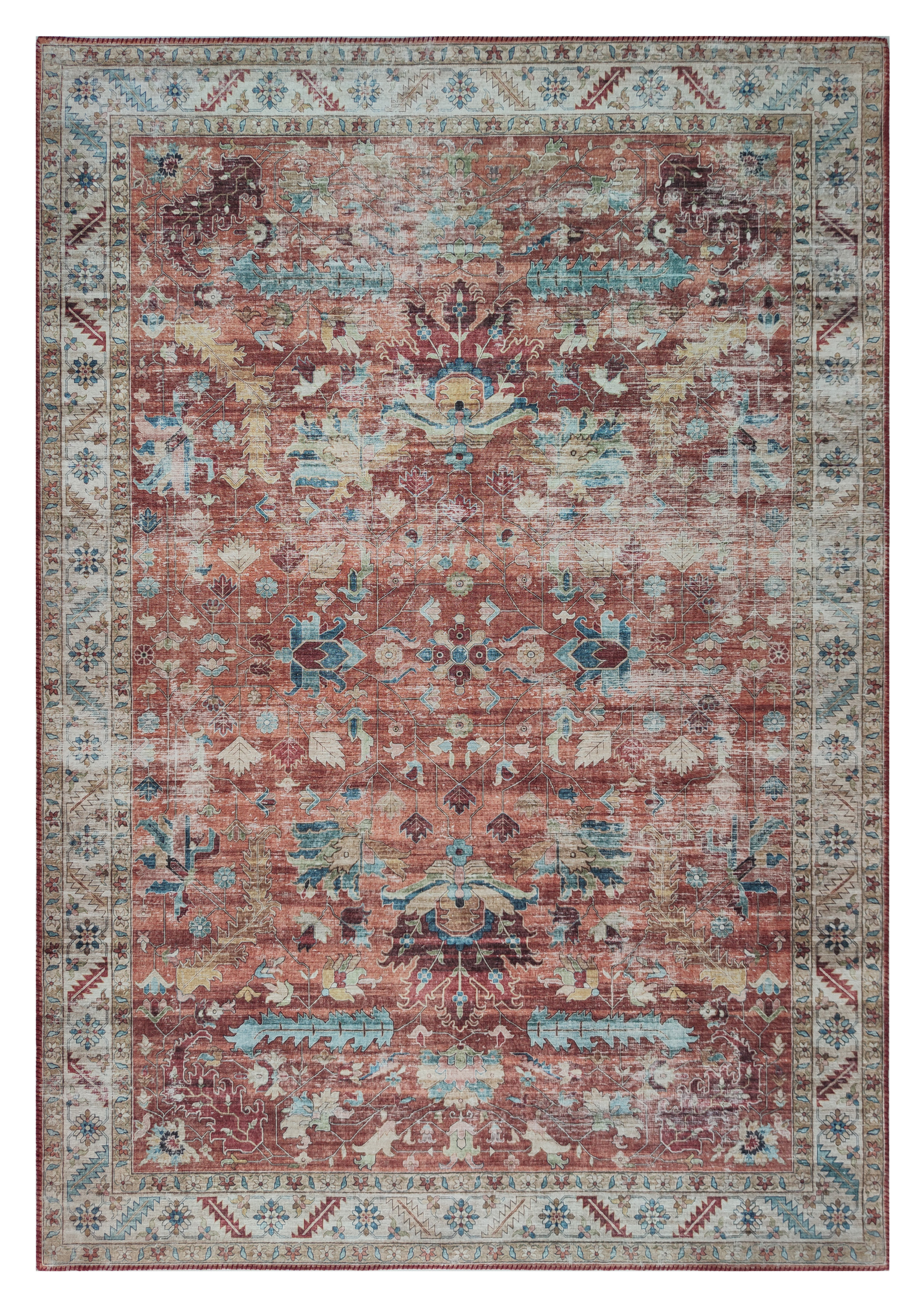 Latitude Vive Amir Power Loom Red Rug | Wayfair.ie