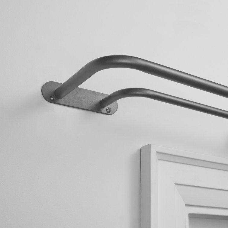 17 Stories Tariq Cast Iron Adjustable Single Curtain Rod & Reviews ...