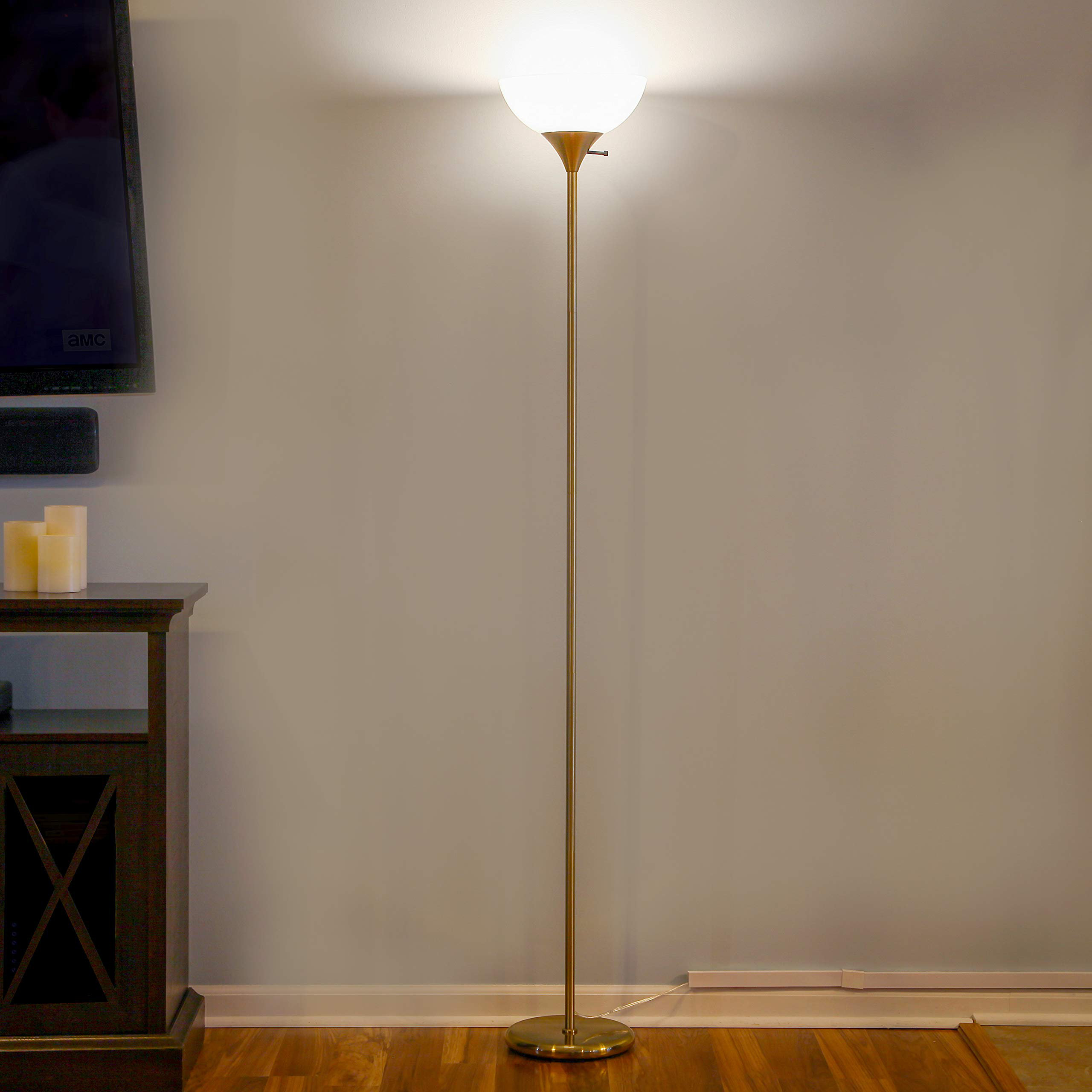 Winston Porter Crissman 72'' LED Torchiere Floor Lamp | Wayfair