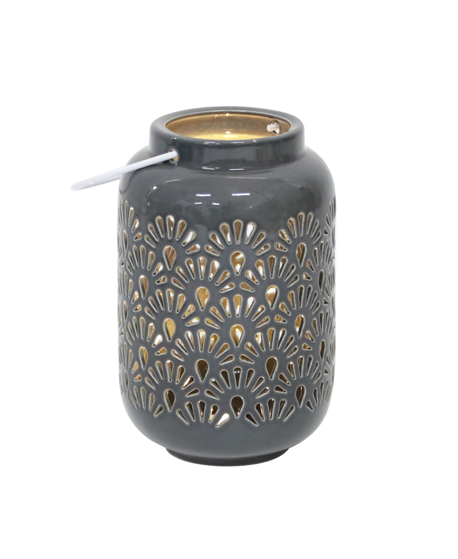 Red Barrel Studio® 8" Ceramic Tabletop Lantern & Reviews | Wayfair
