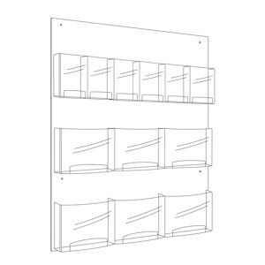 Safco Products Company Clear2c 36" H Brochure and Pamphlet Rack ...