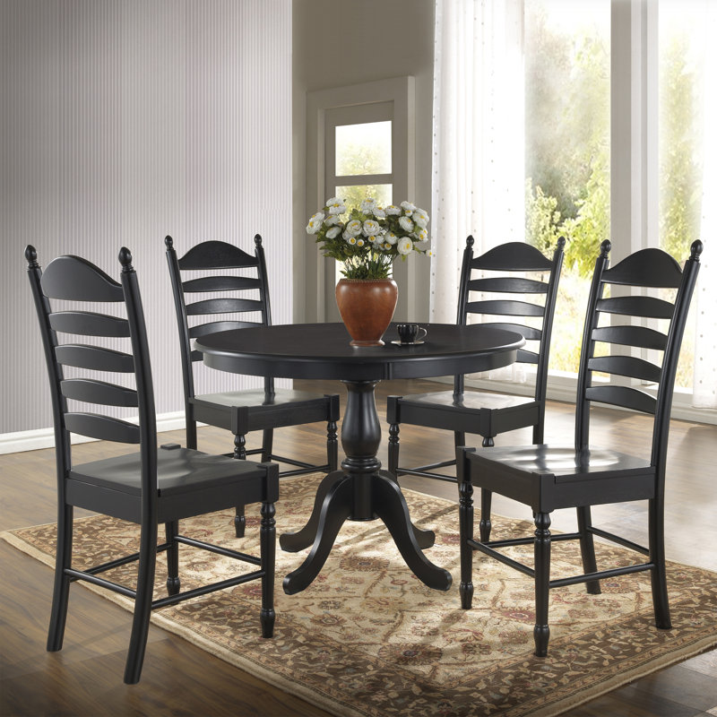Andover Mills™ Rebekah Round Solid Wood Base Dining Table & Reviews ...