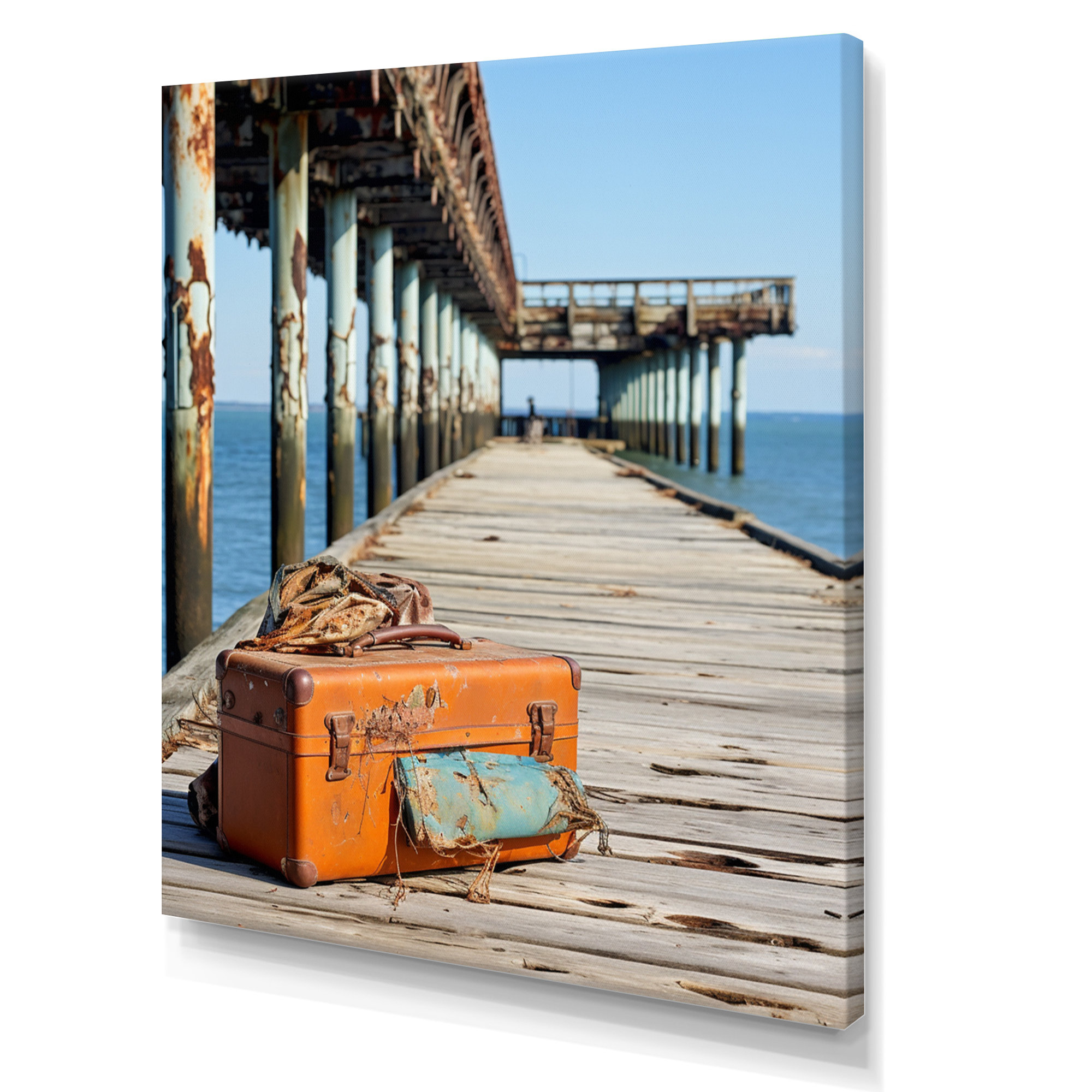 Latitude Run® Pier Weathered Memories III - Nautical & Beach Canvas ...