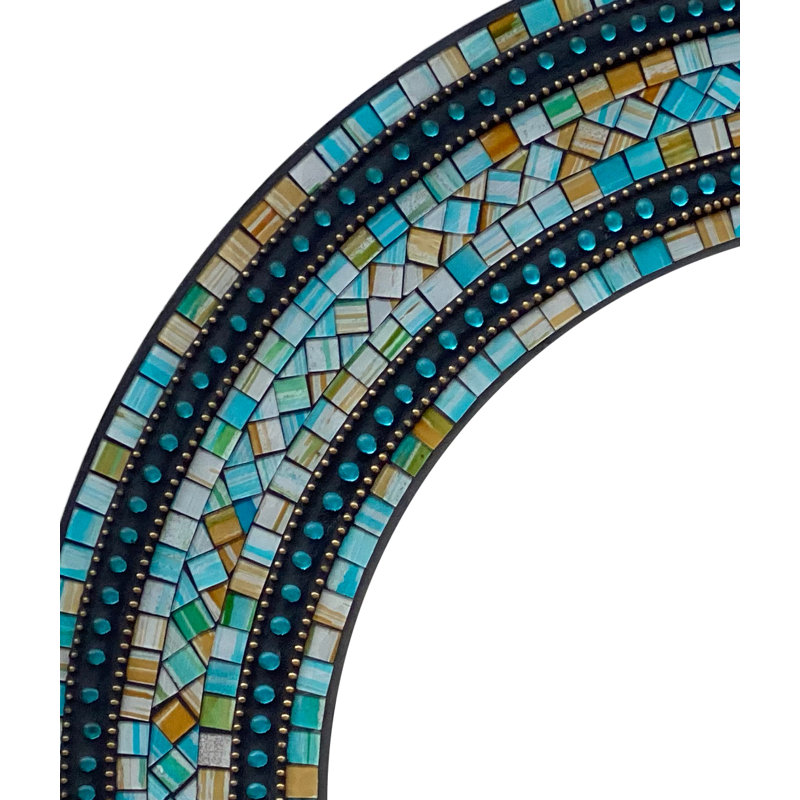 Dakota Fields Zorigs Mosaic Mirror, Wall Art Décor – Handcrafted ...