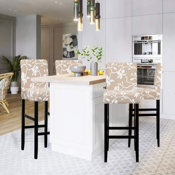 Red Barrel Studio® Jacquard Bar Chair Stool Cover,4PCS Stretch Chair ...