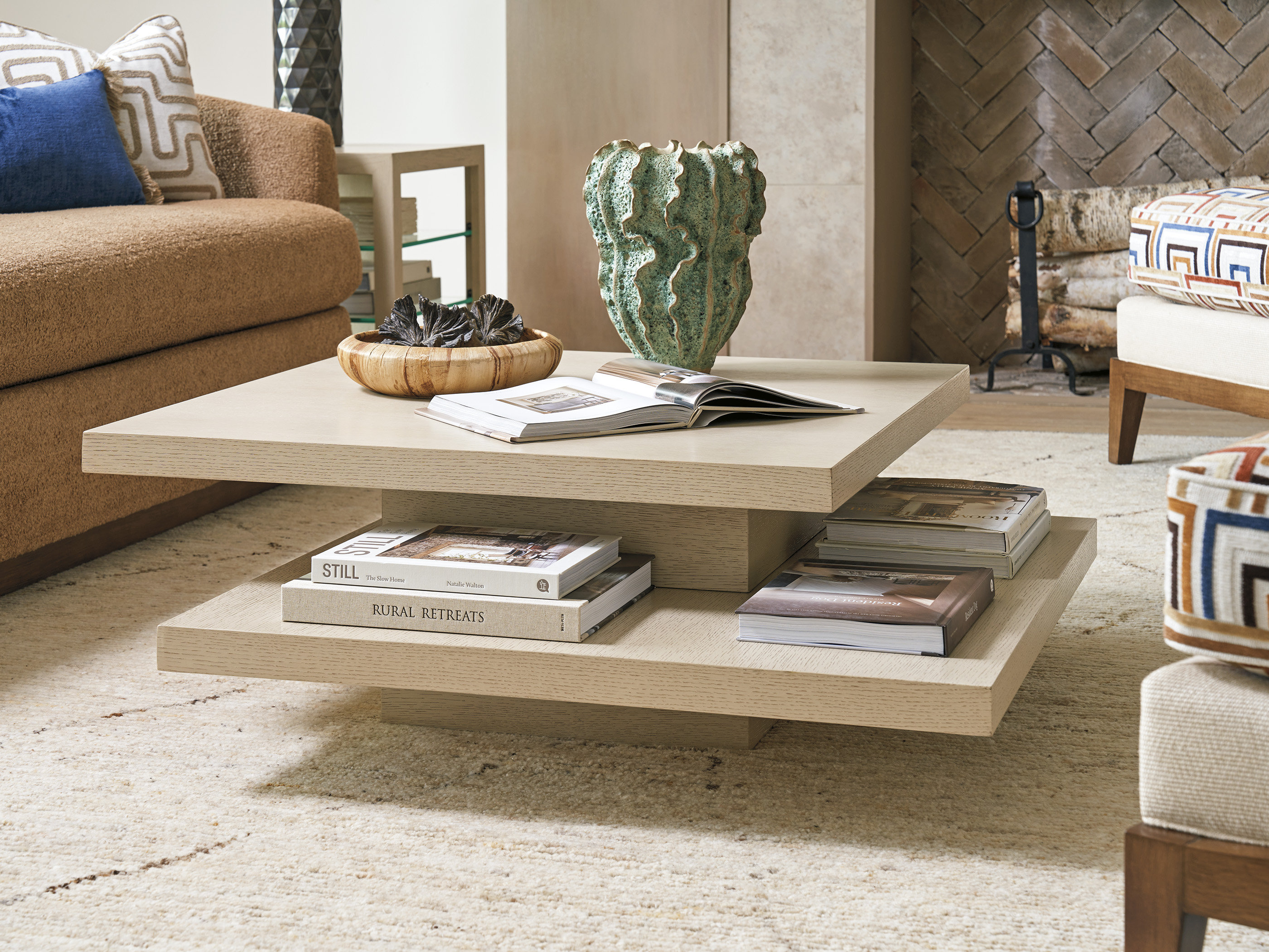 Tommy Bahama Home Table basse à piédestal avec rangement Sunset Key - Wayfair Canada