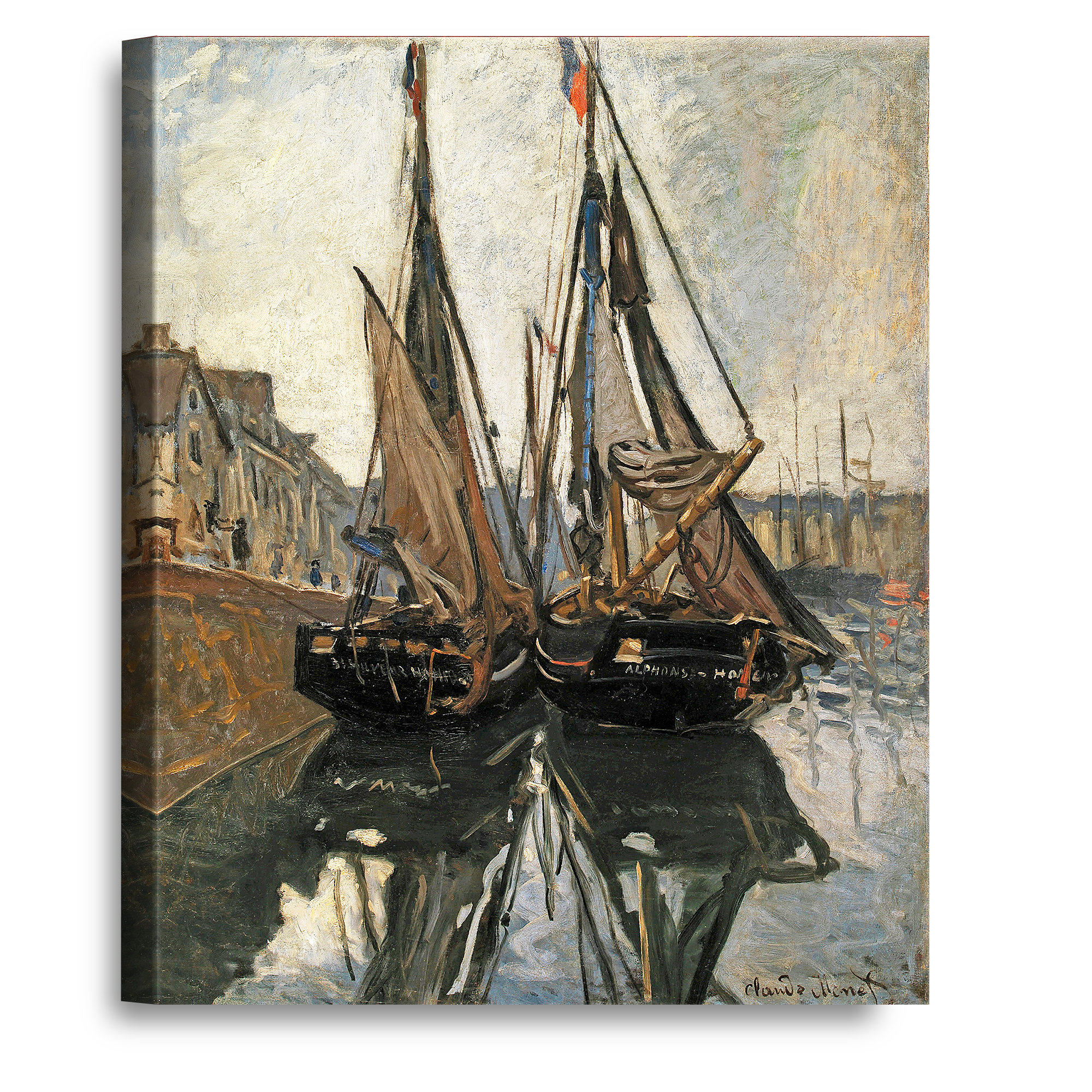 Vault W Artwork Boats by Claude Monet Painting Reproductions ...