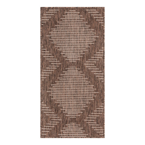 Union Rustic Everyn Brown Indoor/Outdoor Rug | Wayfair
