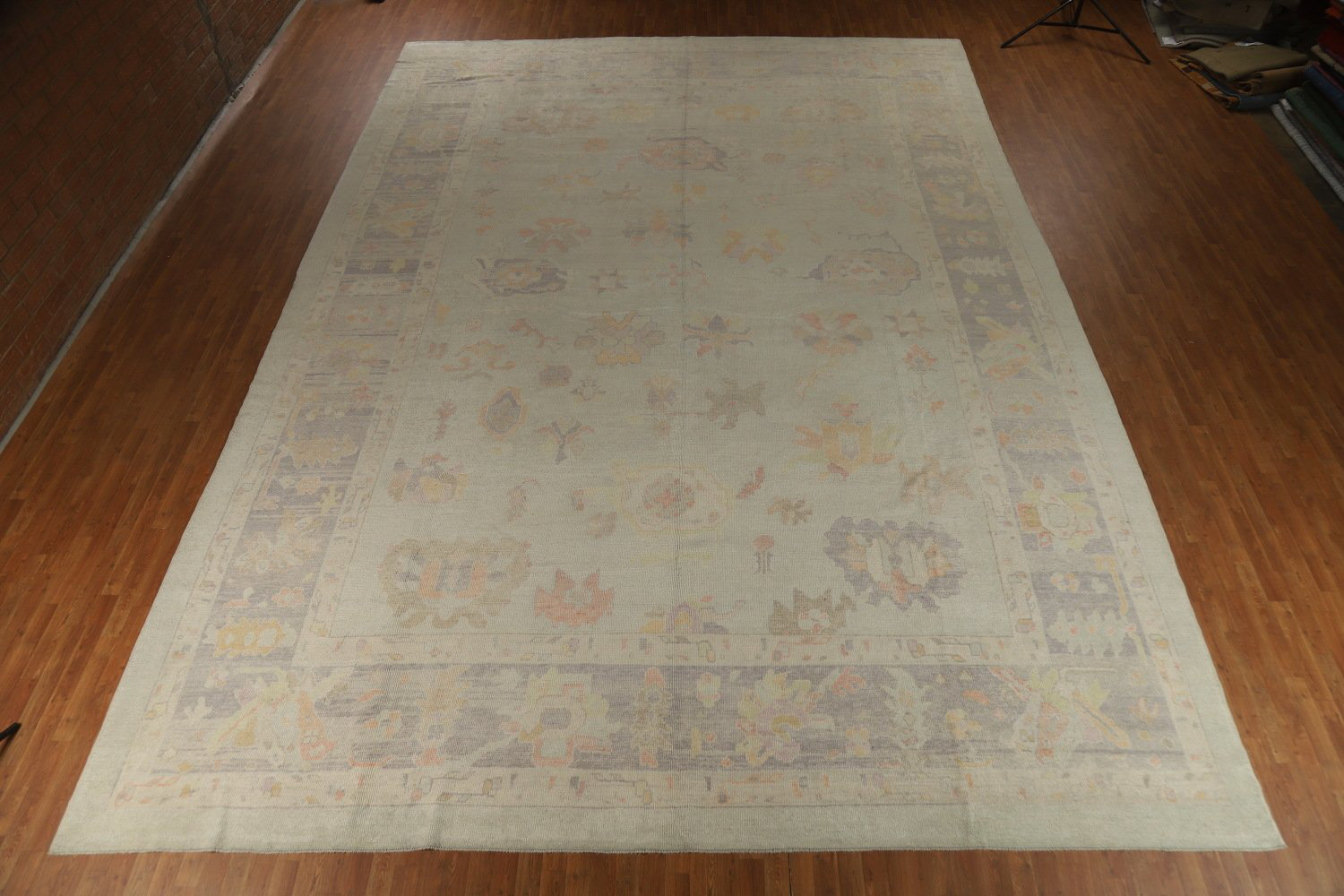 Wildon Home® Vegetable Dye Green Oushak Turkish Large Rug 14x20 | Wayfair