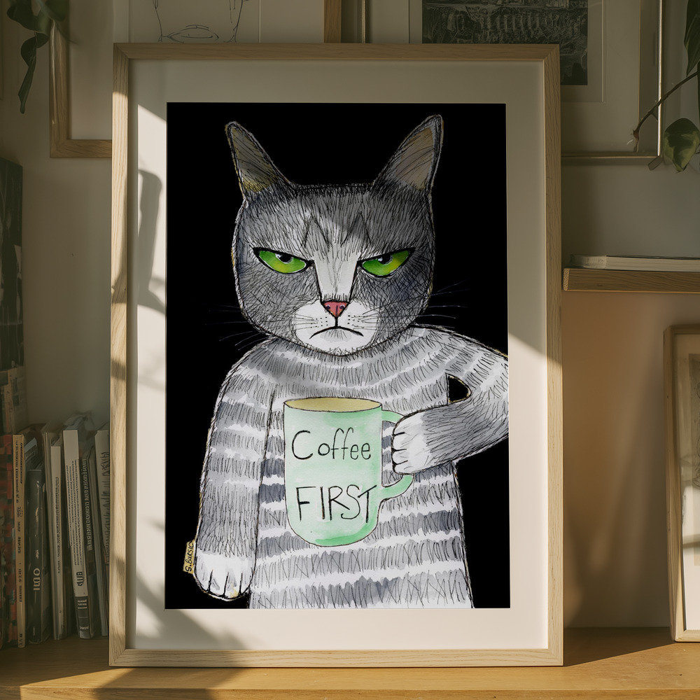 Happy Larry Coffee Cat | Wayfair.co.uk