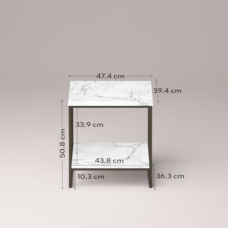 Everly Quinn Sperry Sled End Table with Storage & Reviews | Wayfair