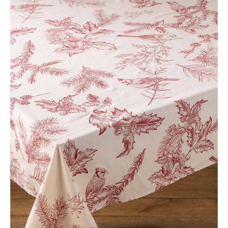 Plow & Hearth Rectangle Toile Thanksgiving Cotton Tablecloth - Wayfair ...