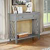 Lark Manor™ Wood Console Table With Drawer, Shelf, And Unique Open ...