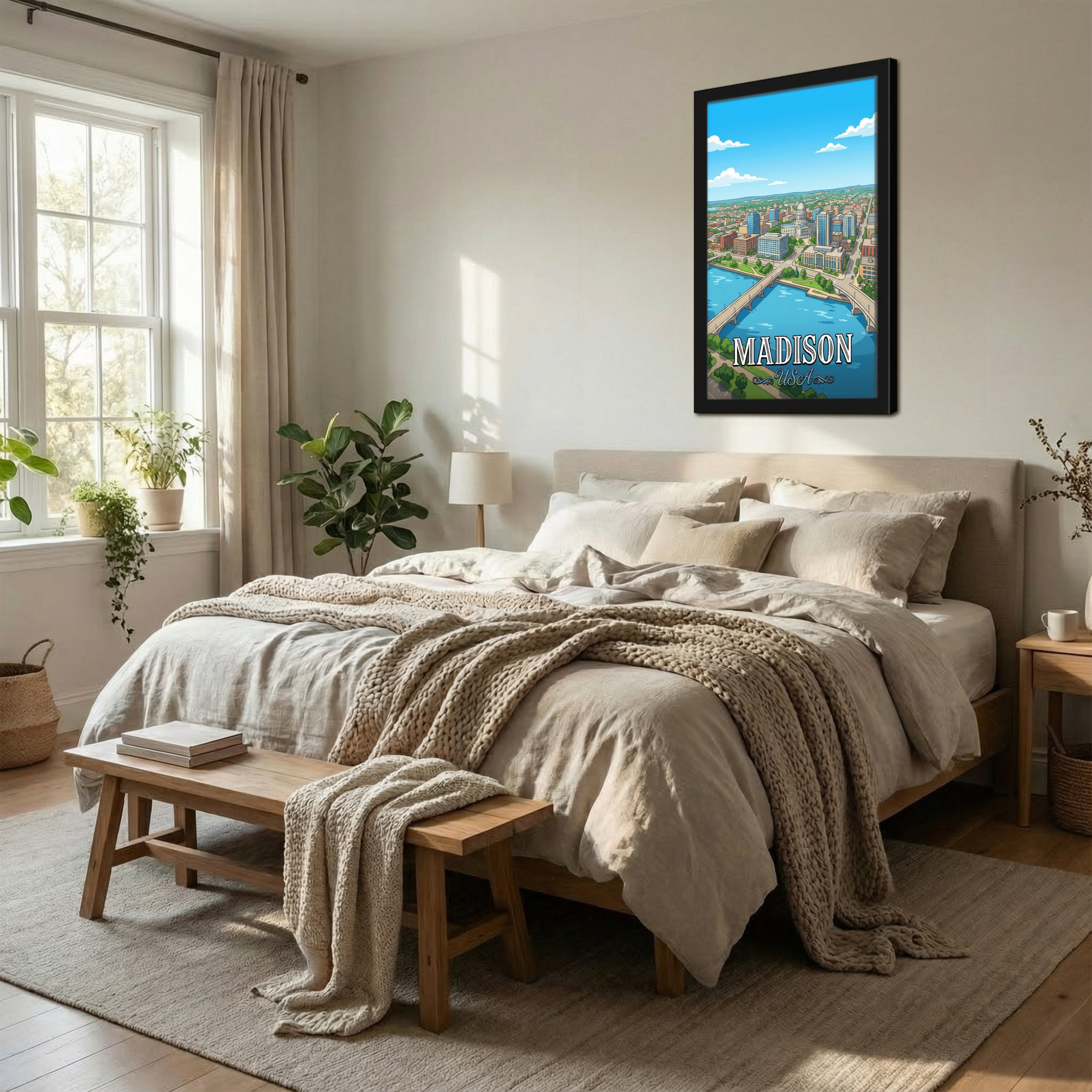 George Oliver Scenic & Cityscapes Madison Cityscape River Bridge ...