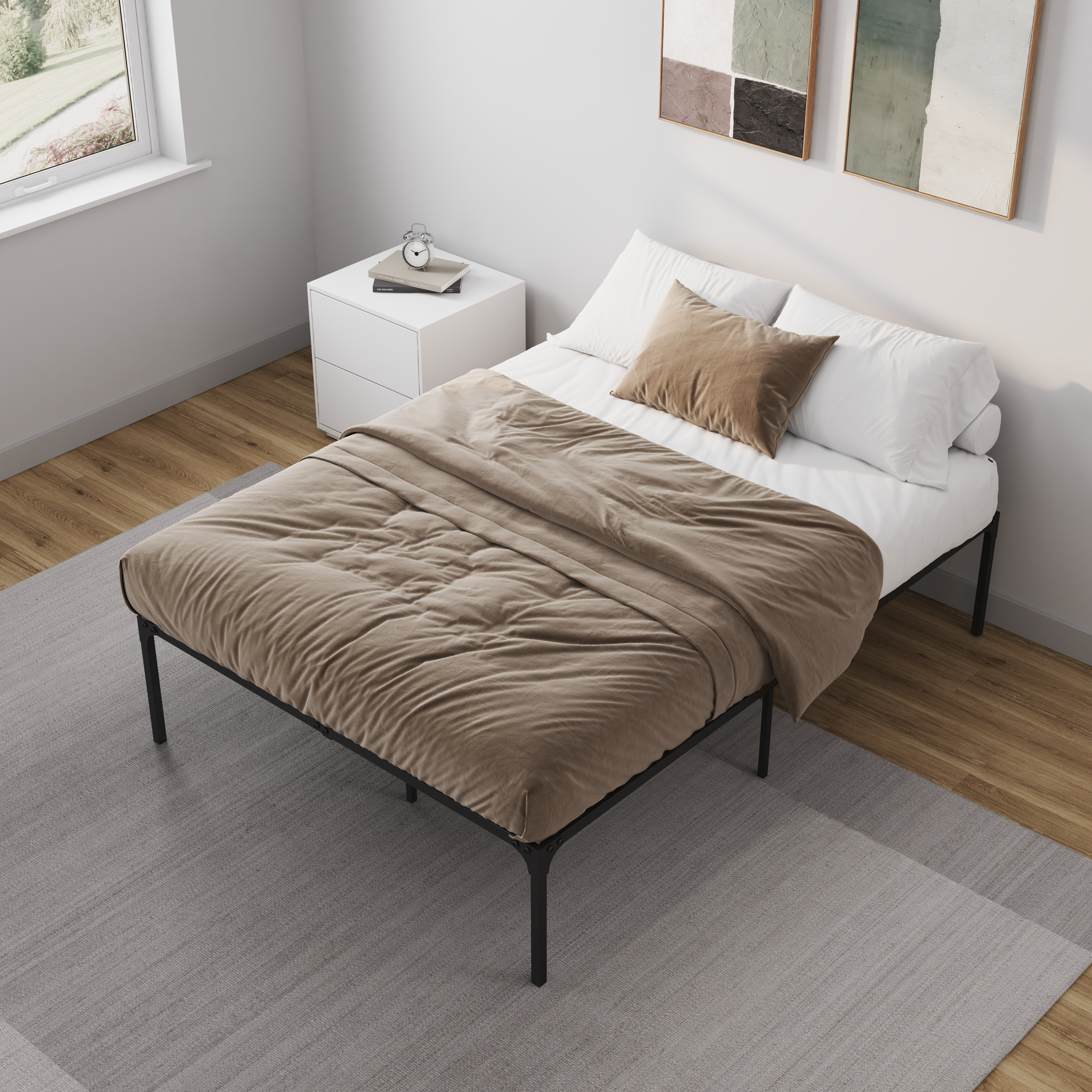 Nap Queen Zeta 16'' Metal Platform Bed | Wayfair