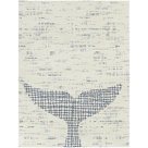 Sand & Stable Minster Abstract Navy Blue Coastal Whale Area Rug ...