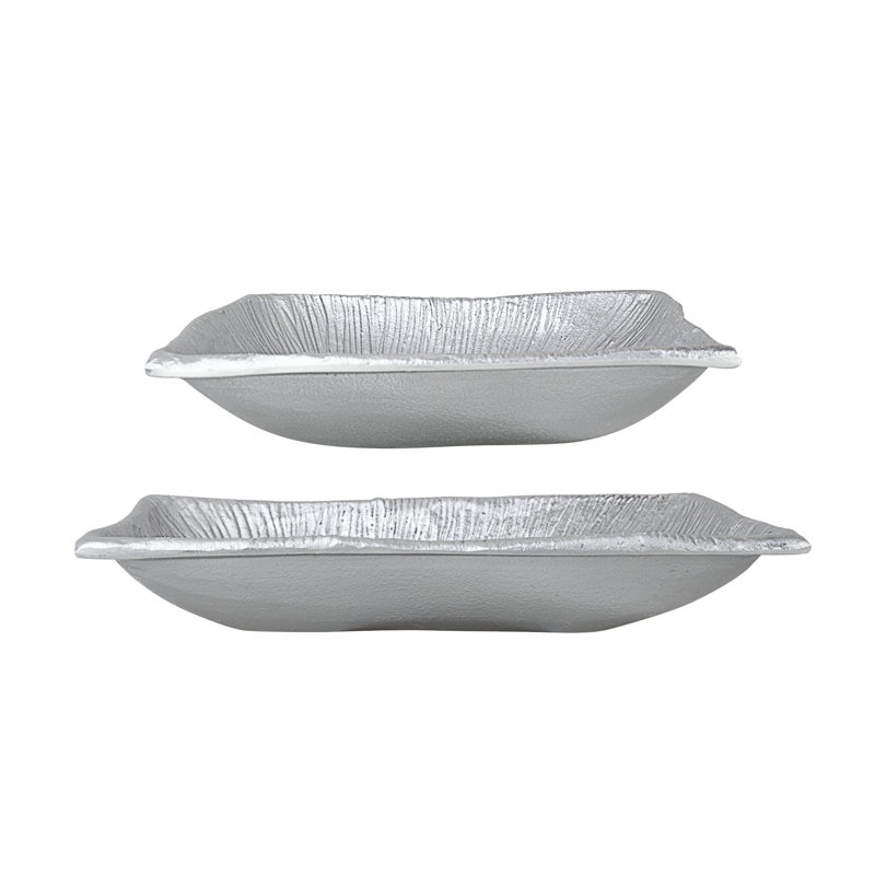 Ivy Bronx Caraleigh Stone Tray - Set of 2 | Wayfair