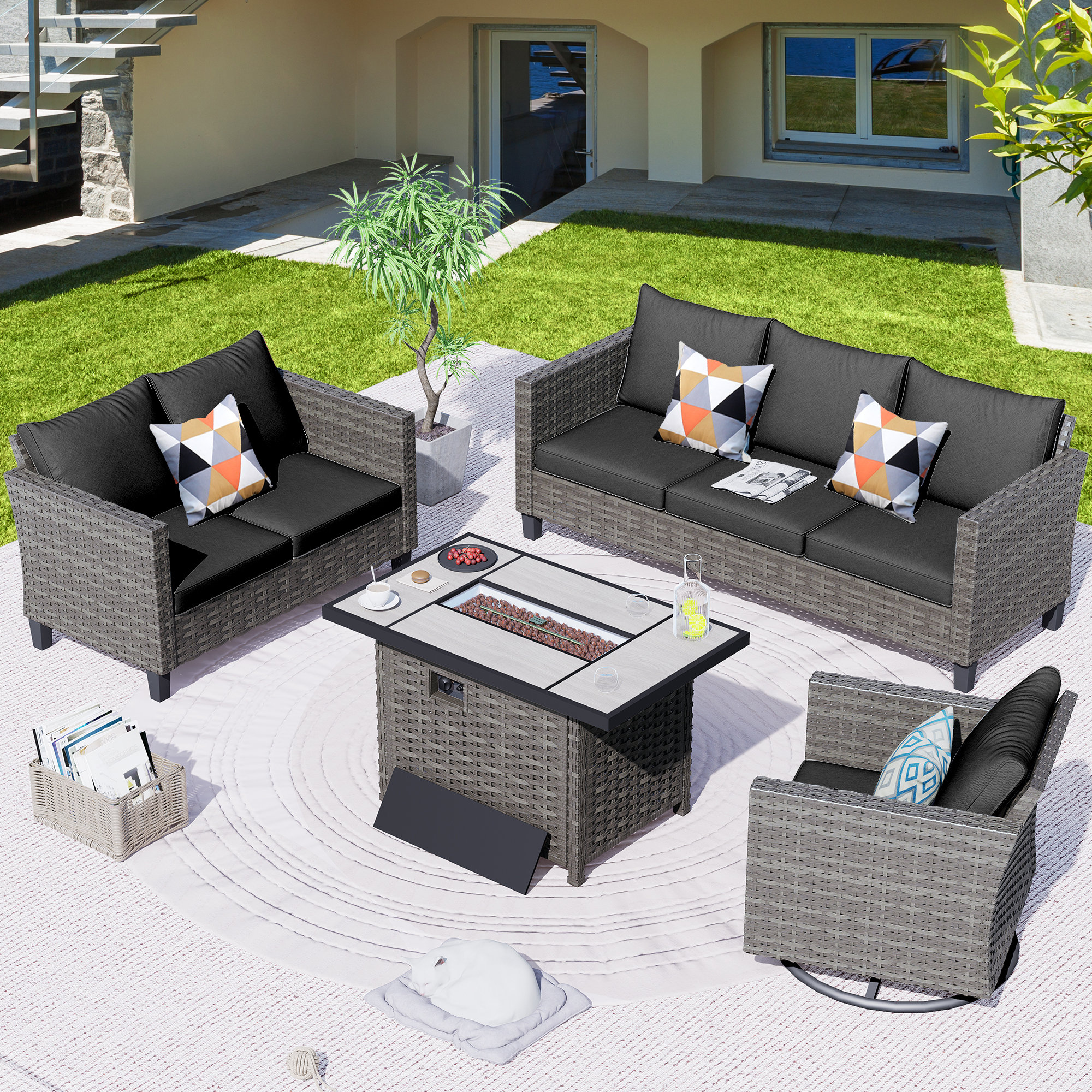 Latitude Run® Meriyah 4 Piece Sofa Seating Group with Cushions | Wayfair