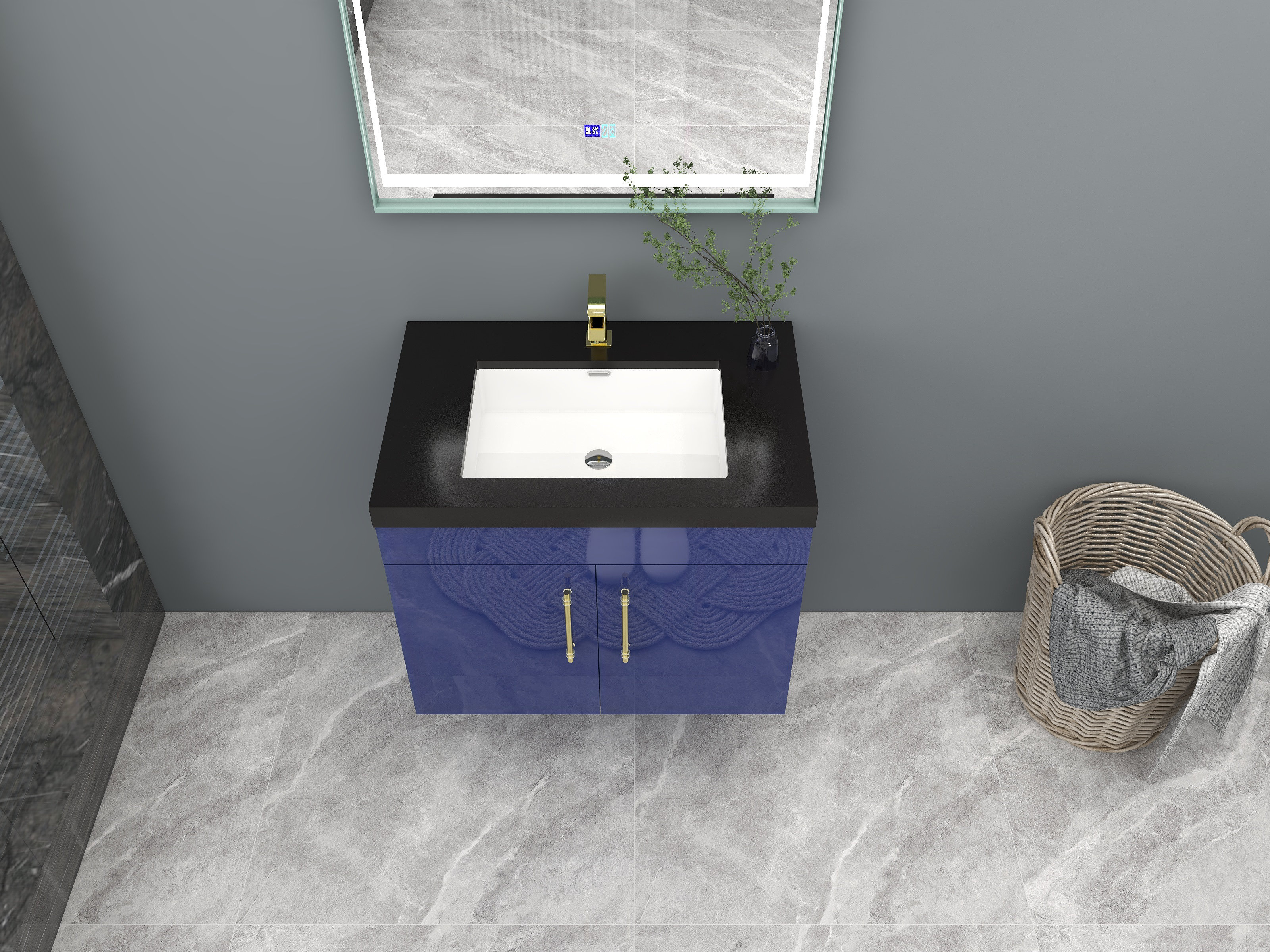 Mercer41 Ensemble de meuble-lavabo mural simple 30 po Camonte - Wayfair Canada