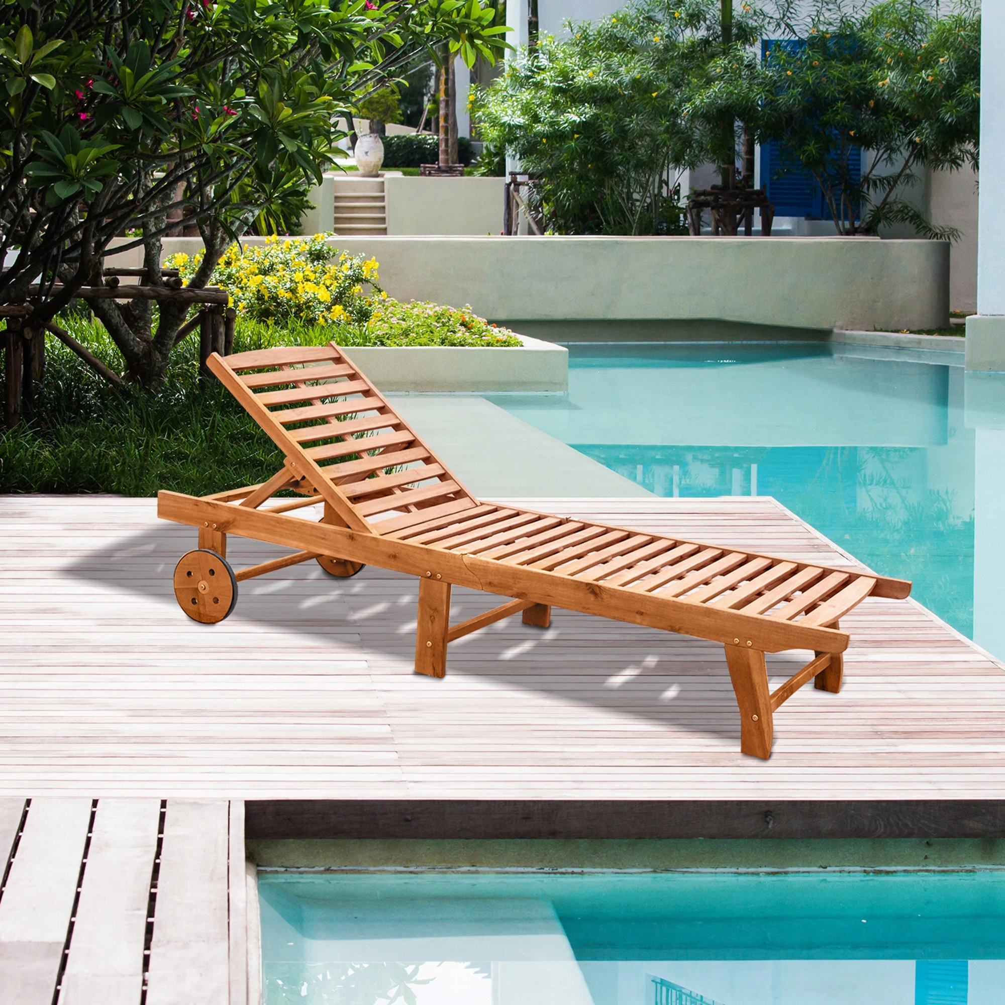 Millwood Pines Aurelius Folding Chaise Lounge Chair Recliner with ...