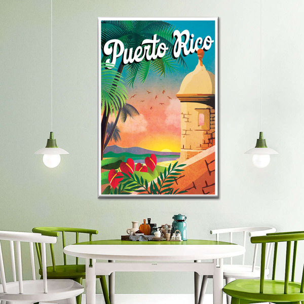 Bay Isle Home Puerto Rico Tourism Vintage Poster On Canvas Print | Wayfair