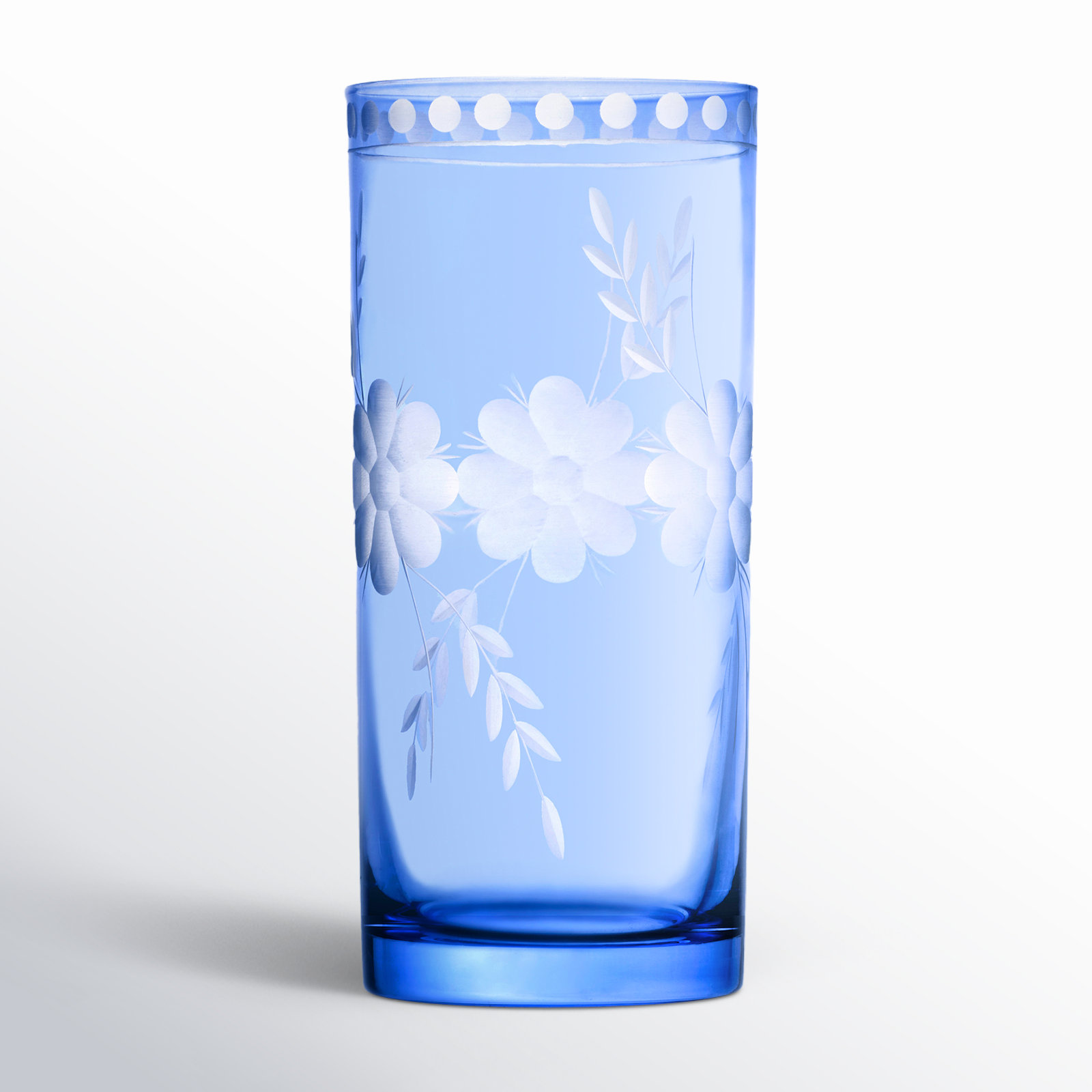 Godinger Silver Art Co Celosia Baby Blue Highball 16 oz & Reviews | Wayfair