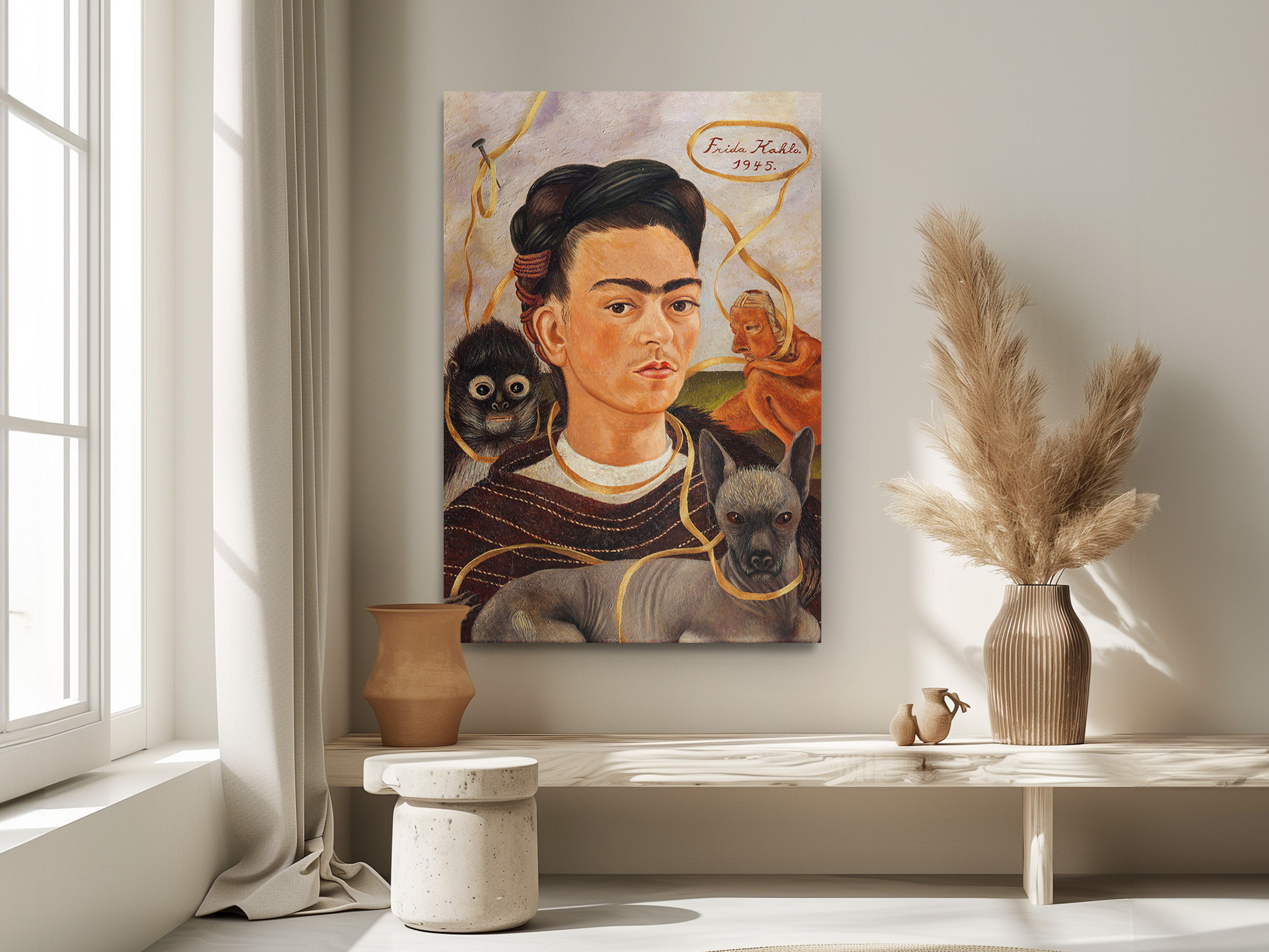 Winston Porter Frida Kahlo Me And Monkey Self Portrait Reproduction ...