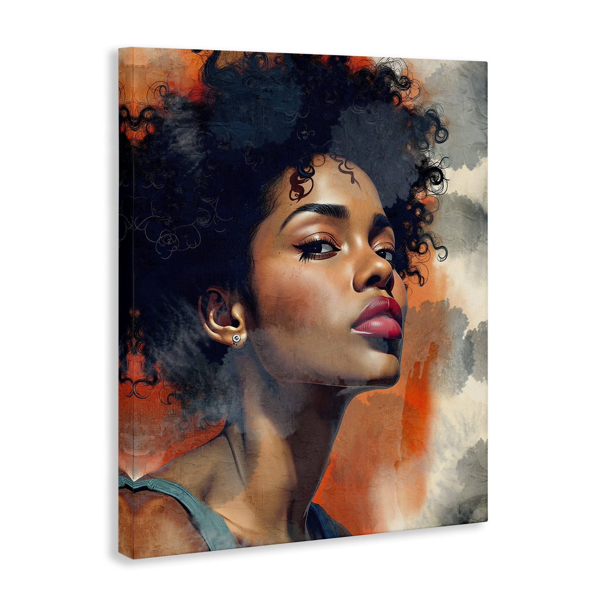 Dakota Fields Bold Female Portrait Canvas Wall Art, design by Kim Allen ...