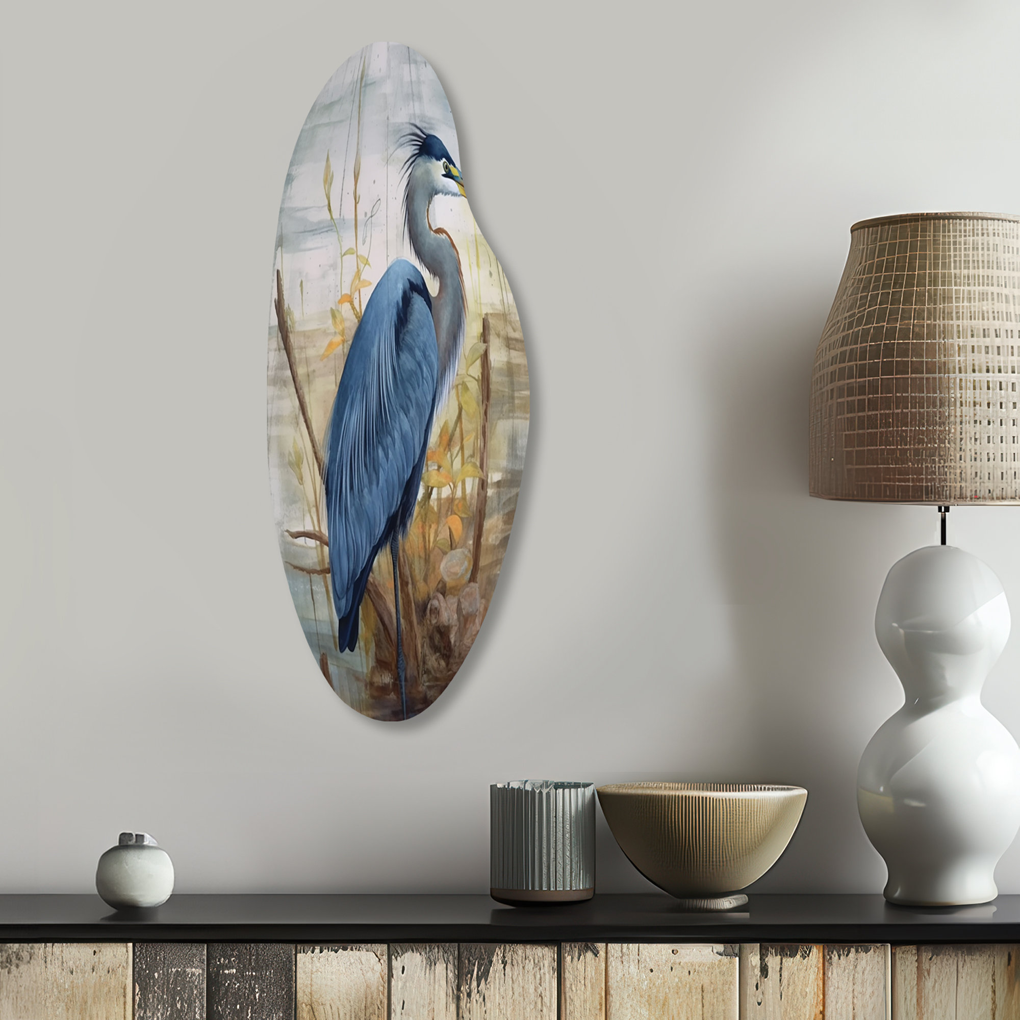 Lark Manor™ Illianna - Animals Bird Curved Shape Asymmetric Metal Wall ...