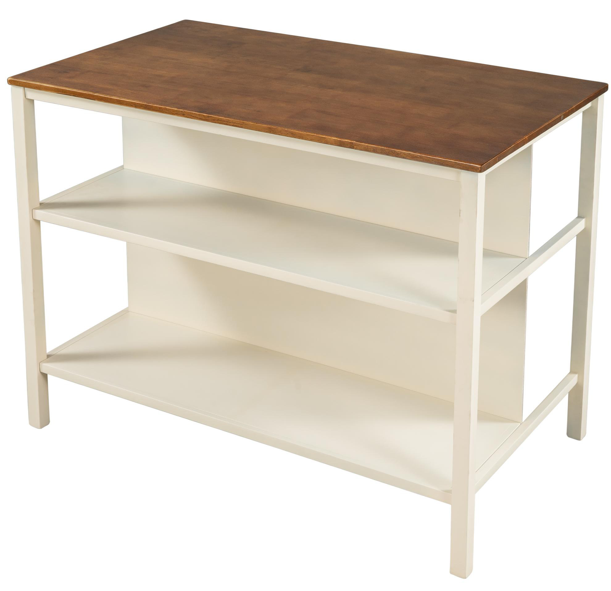 Ophelia & Co. Solid Wood Rustic 45" Stationary Kitchen Island, Rubber ...