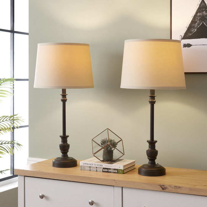 Charlton Home® Daytin 58'' Matte LED Traditional Floor & Table Lamp Set ...