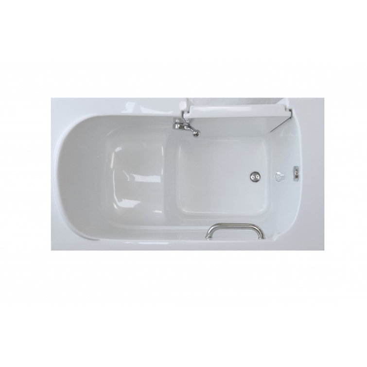 Avora Bath 52'' x 29'' Walk-in Air Fibreglass Bathtub with Faucet ...