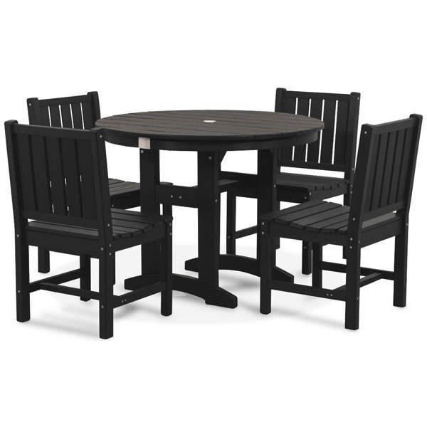 Gracie Oaks Anderton 4 - Person Round Outdoor Dining Set | Wayfair