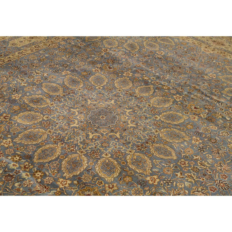 Bokara Rug Co., Inc. Handmade Handwoven Wool Light Blue/Beige/Brown ...