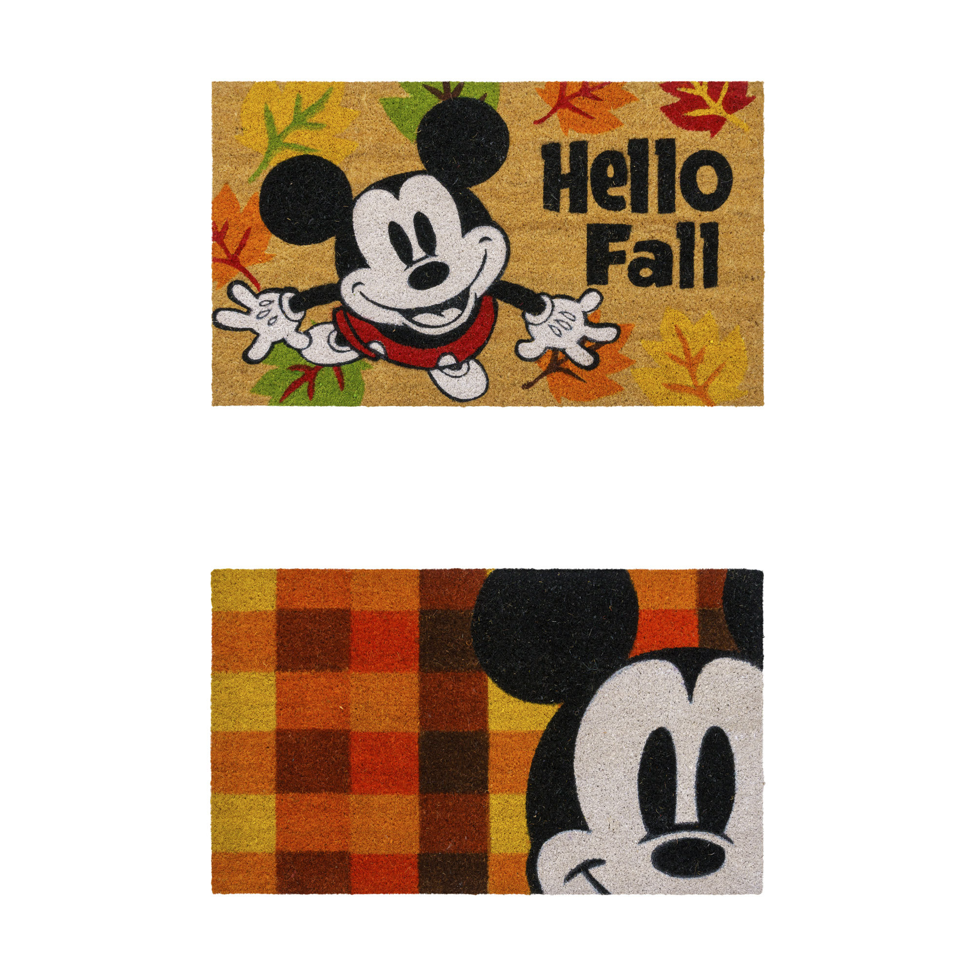 Disney by Gertmenian Licensed Mickey Mouse Coir Autum 'Hello Fall' and ...