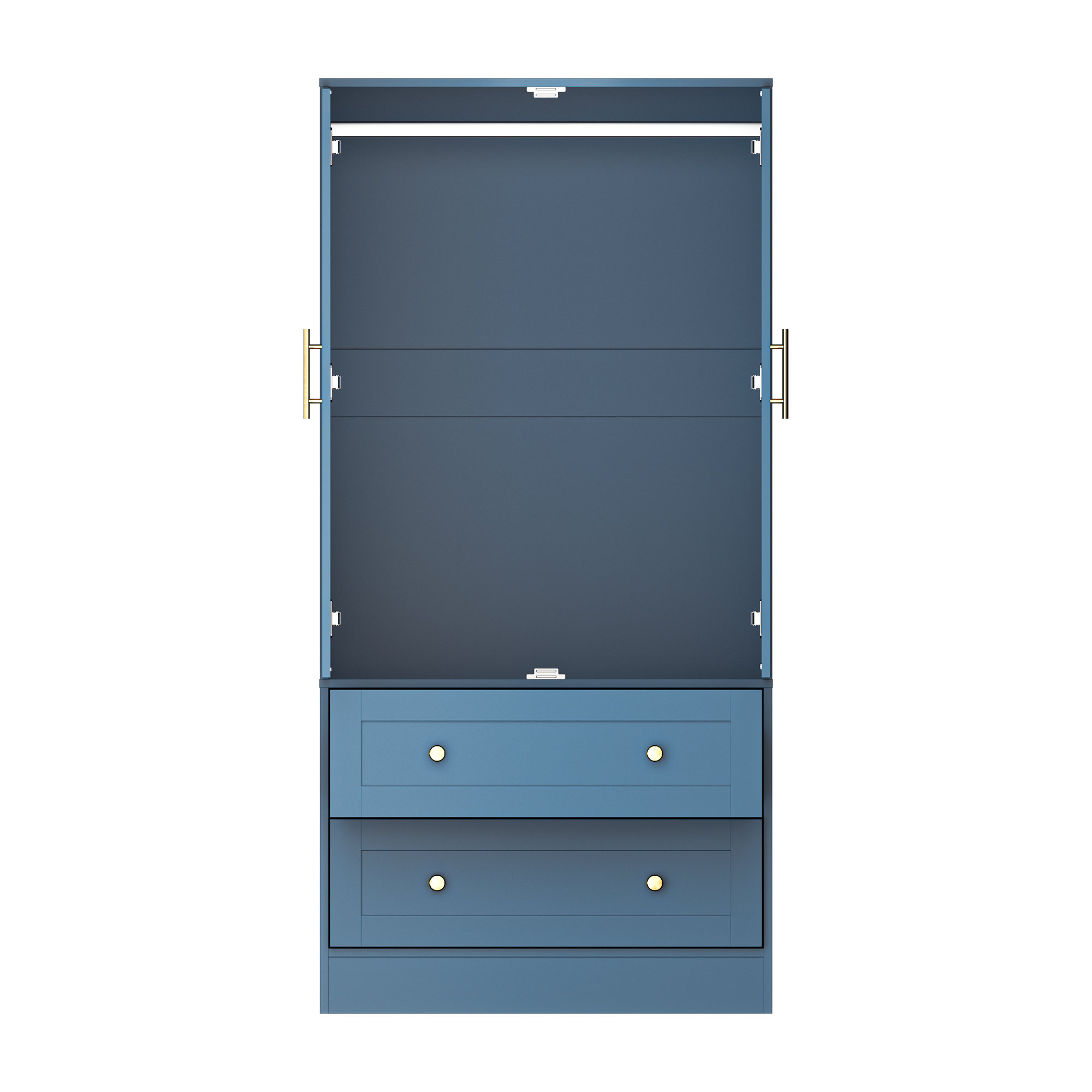 HOMEIBRO Chic Cove Shaker 2-Door Armoire With Drawers & Reviews ...