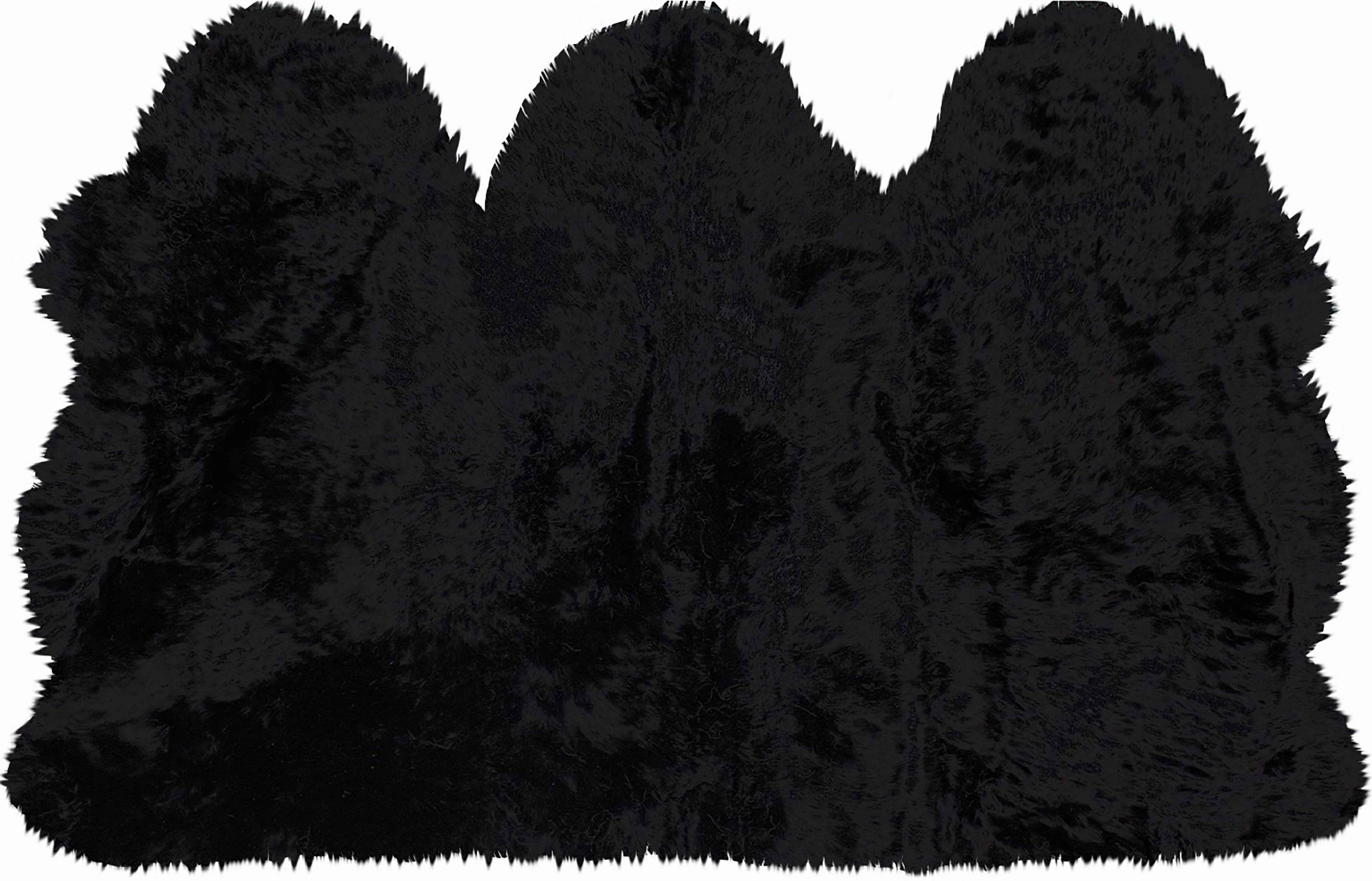 Mercer41 Cyanne Handmade Sheepskin Black Area Rug & Reviews | Wayfair