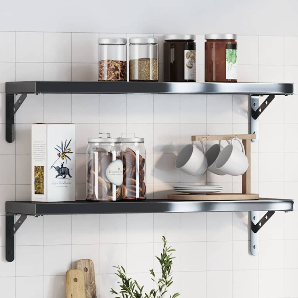 17 Stories Shelf Bracket Black Stainless Steel With Black Finish ...