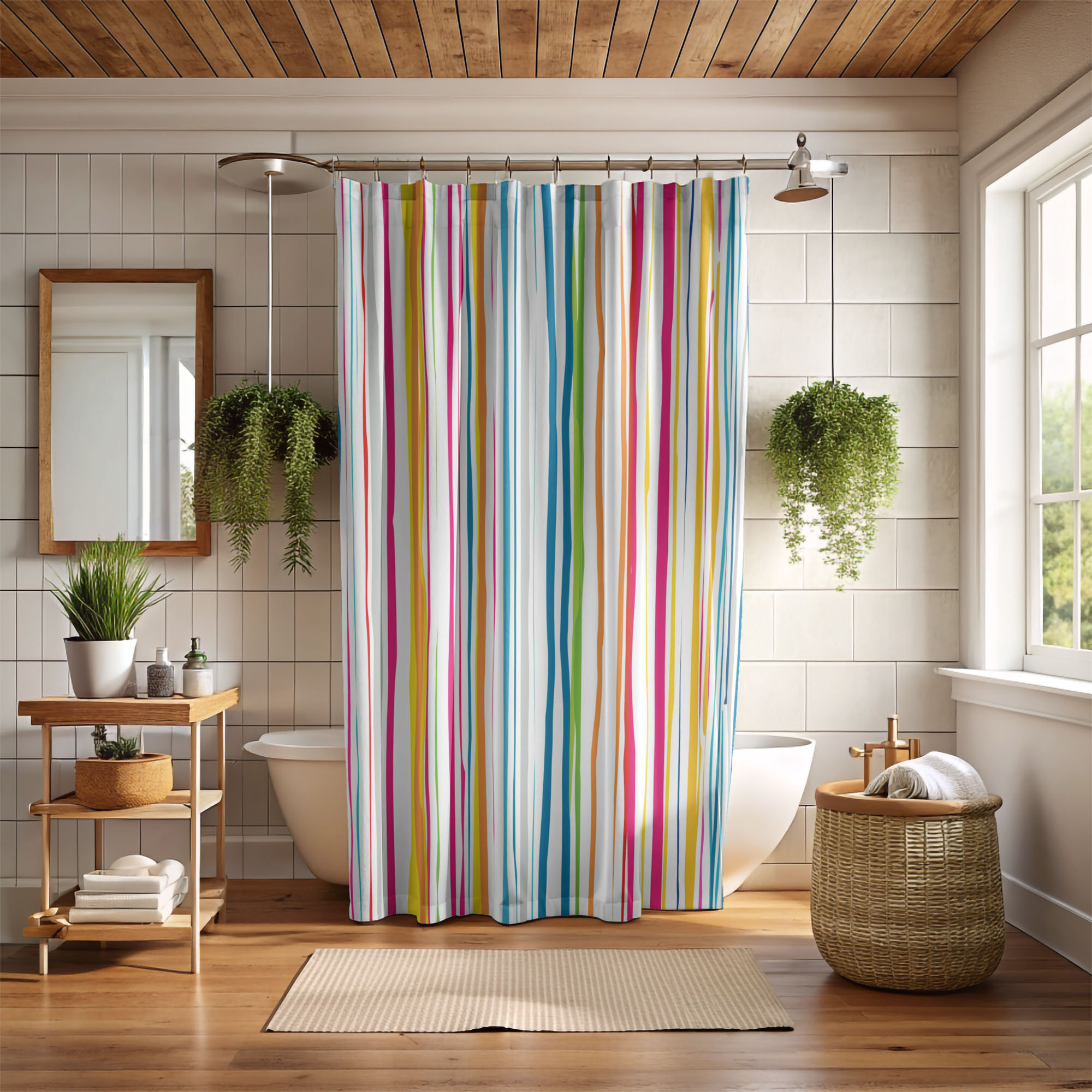 East Urban Home Spectrum Tie - Premium Shower Curtain 78 | Wayfair