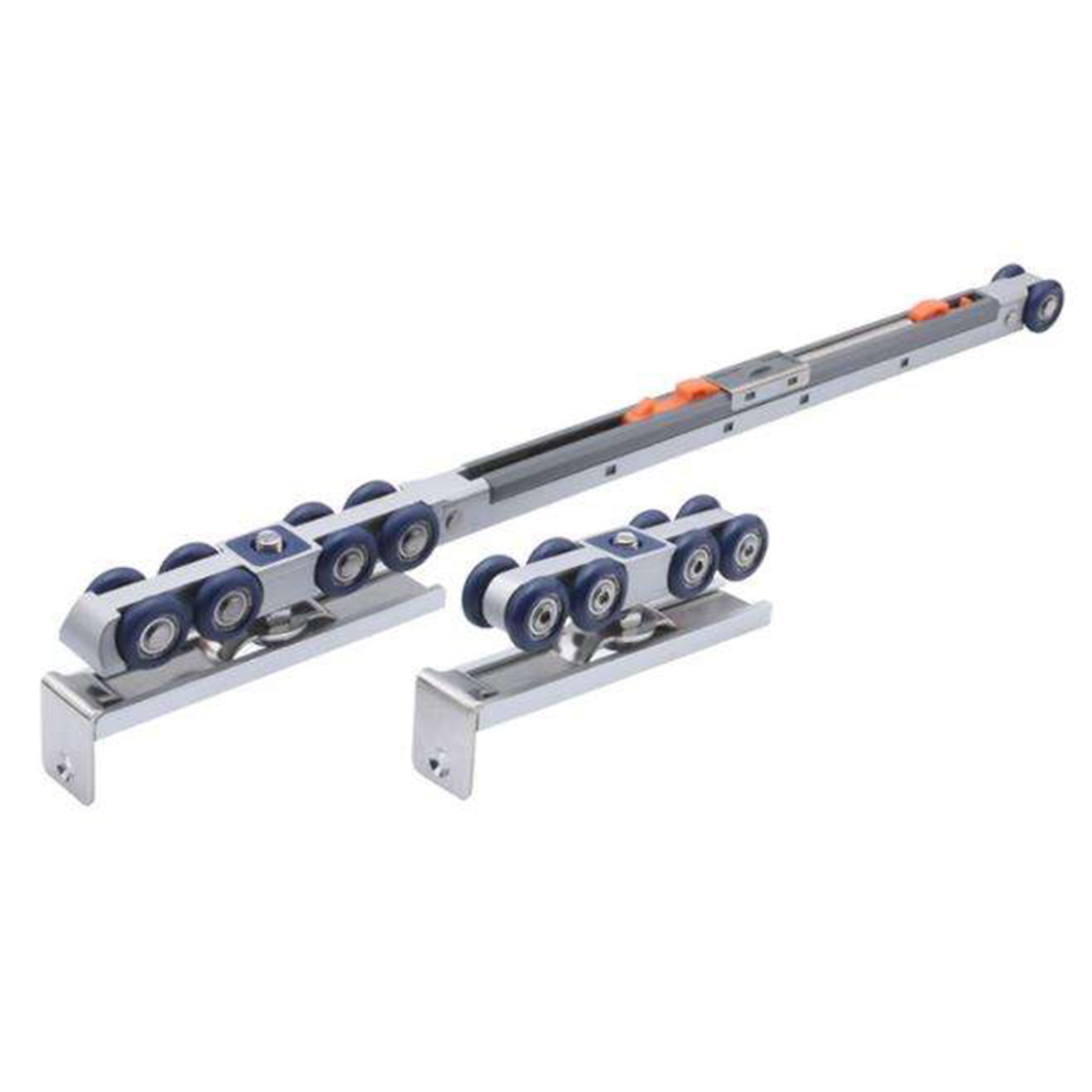 Luxdecor Sliding Door Silent Hanging Wheel Track Hardware Kit- Aluminum ...