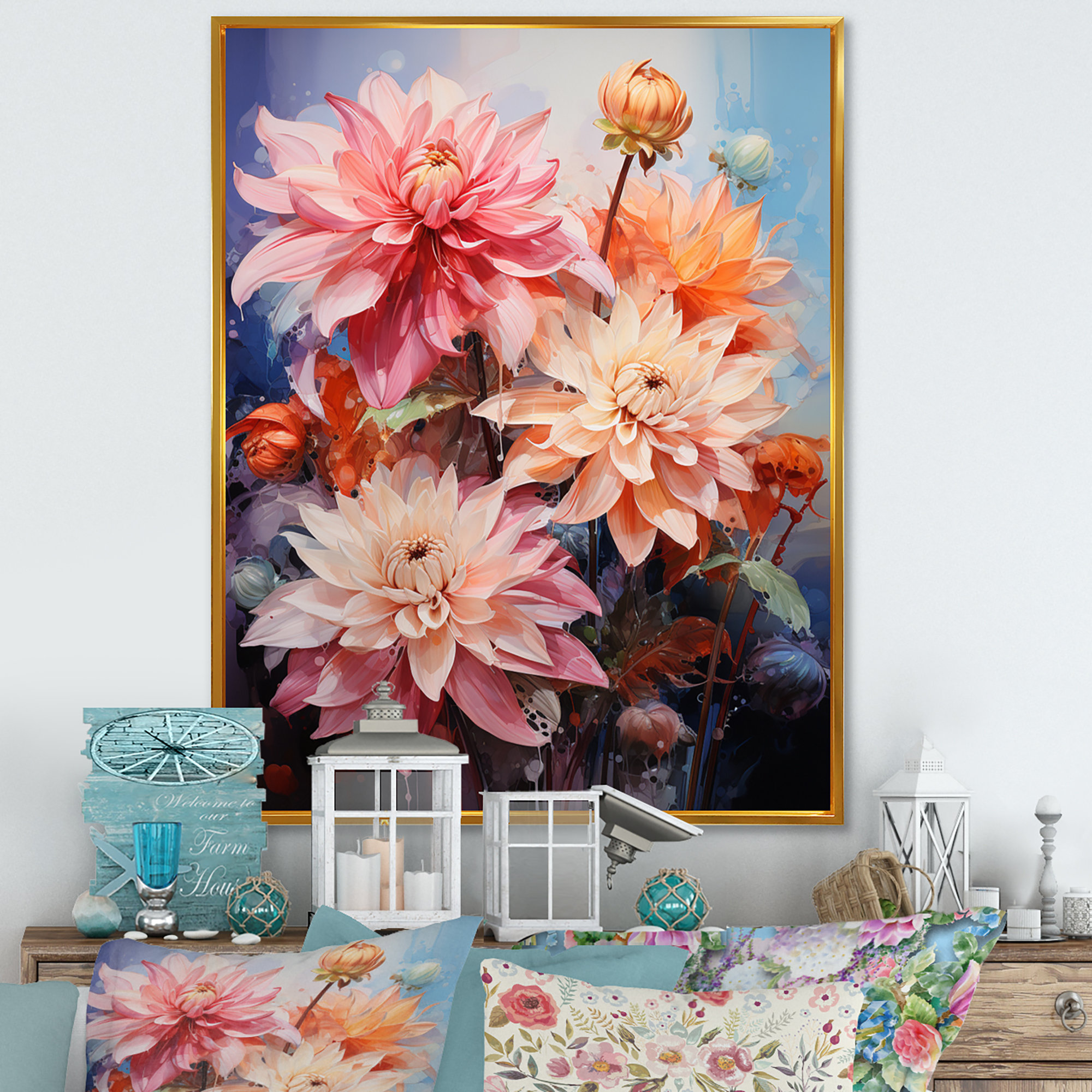 Red Barrel Studio® Waylin Dahlia Representation Multicolored Acrylic II ...