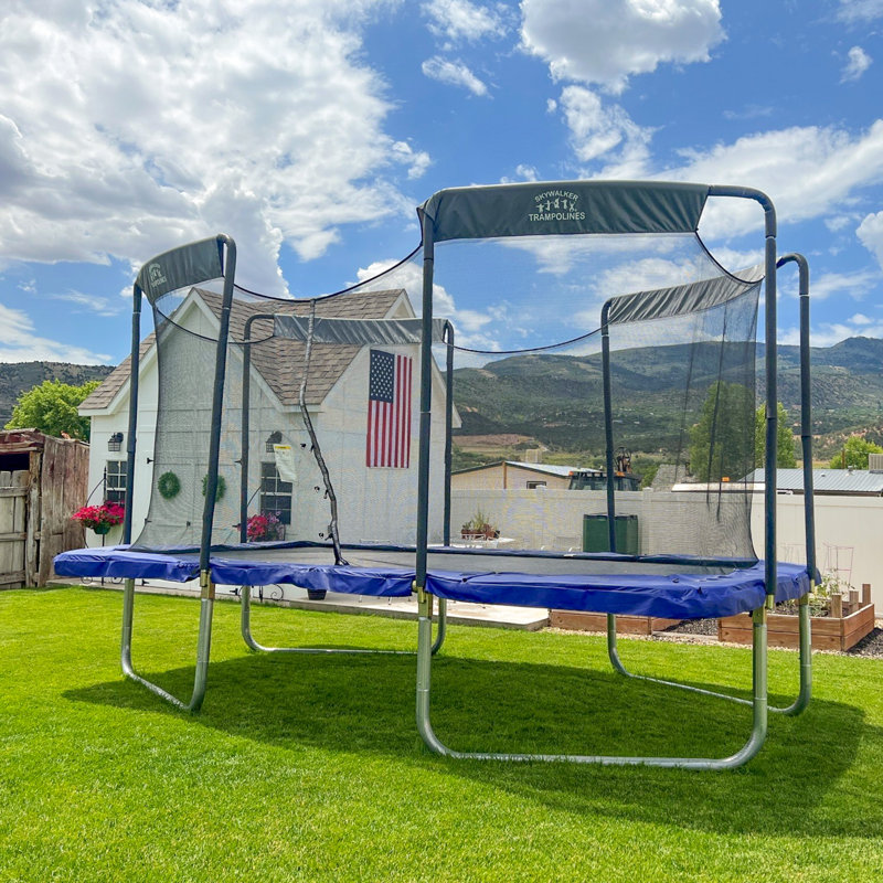 Skywalker Trampolines 17' Rectangle Backyard Trampoline with Safety ...