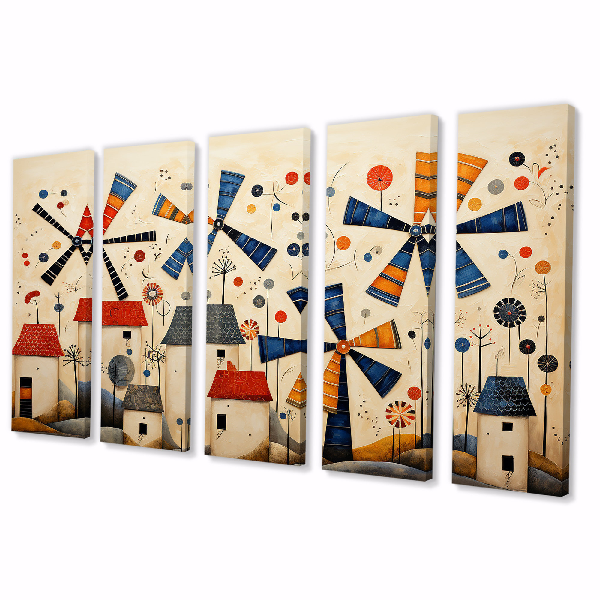 Winston Porter Folk Art Wind Turbines Village IV - Wind Turbines 5 ...