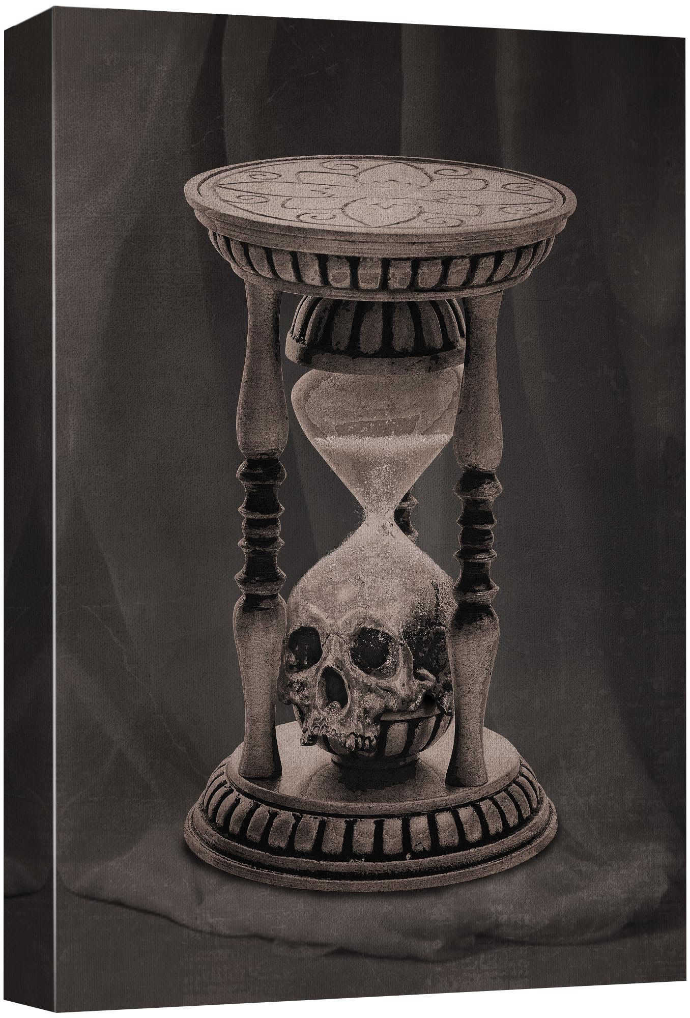 IDEA4WALL Skeleton Under the Stool Gothic Moody Dark Illustrations ...